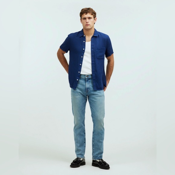 Madewell | Shirts | Nwt Madewell Mens Dark Blue Wash Easy Shortsleeve ...